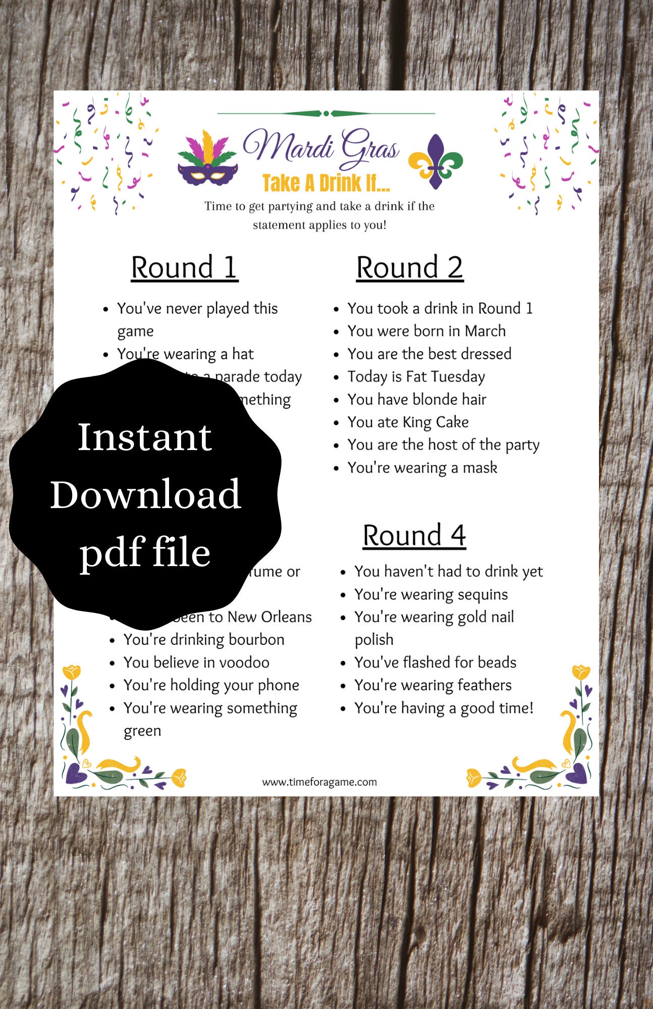 Mardi Gras 10 Printable Game Bundle Pack | Printable Mardi Gras Games ...