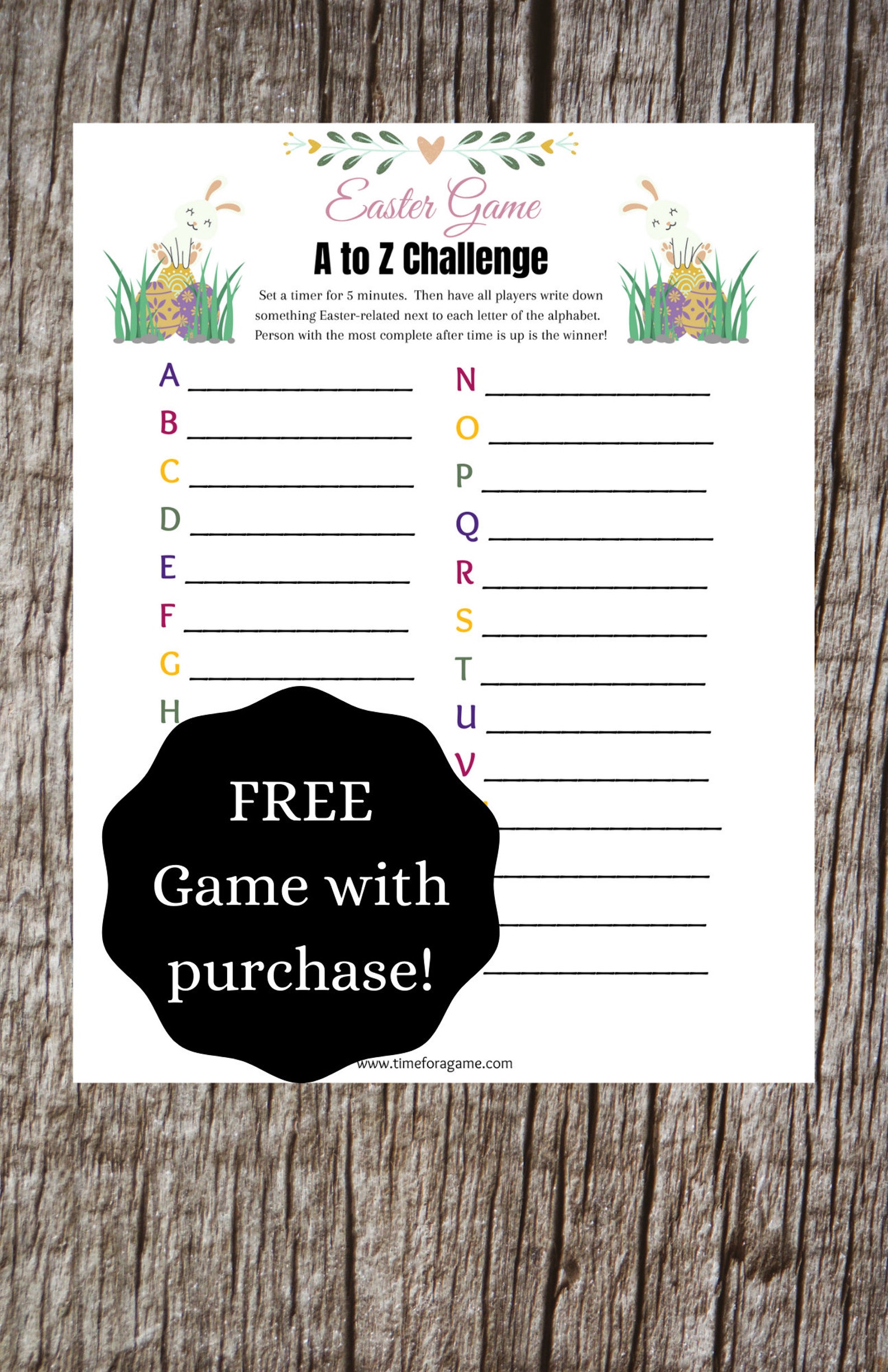 Easter Chain Reaction Game: Printable Party Game (PDF Download) - Etsy