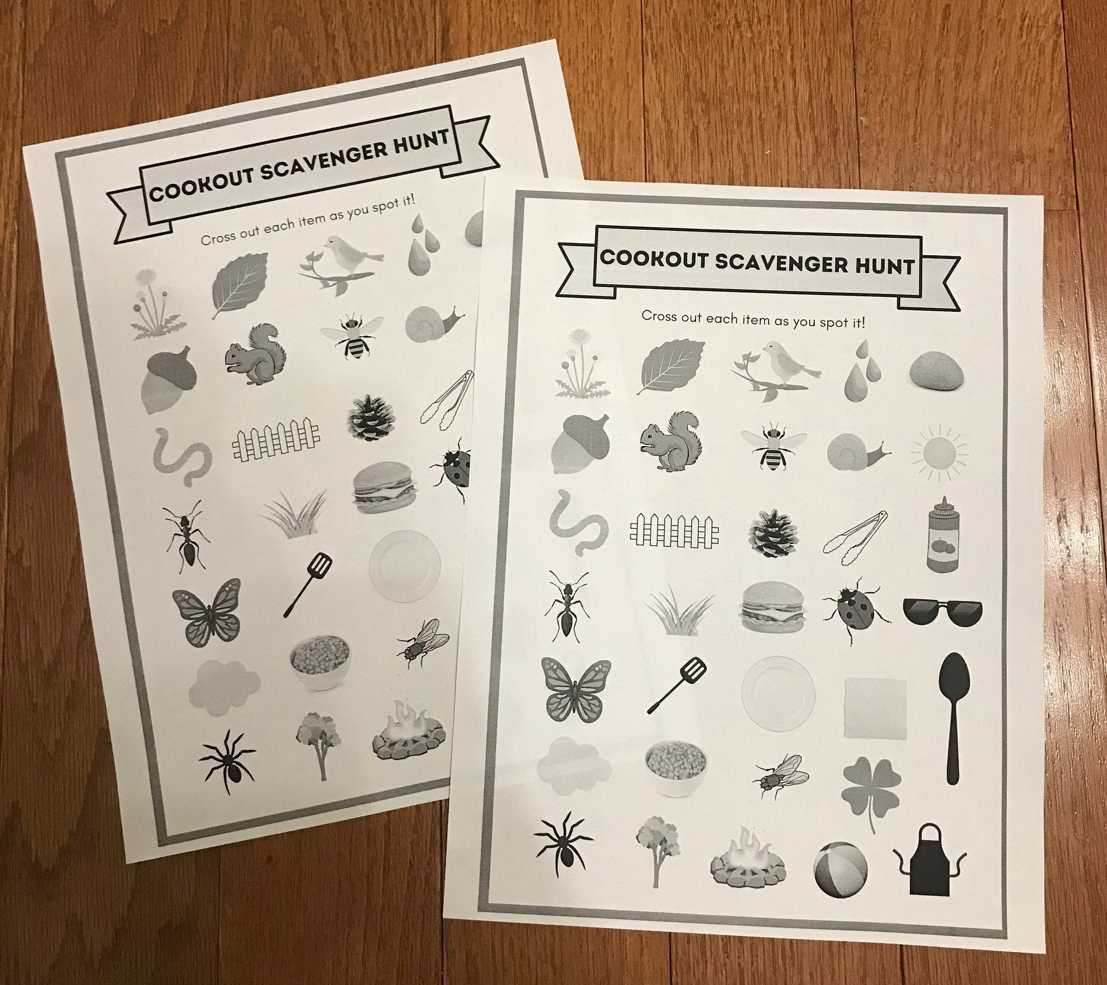 Cookout Scavenger Hunt Outdoor Games for Barbeque BBQ Game | Kids ...