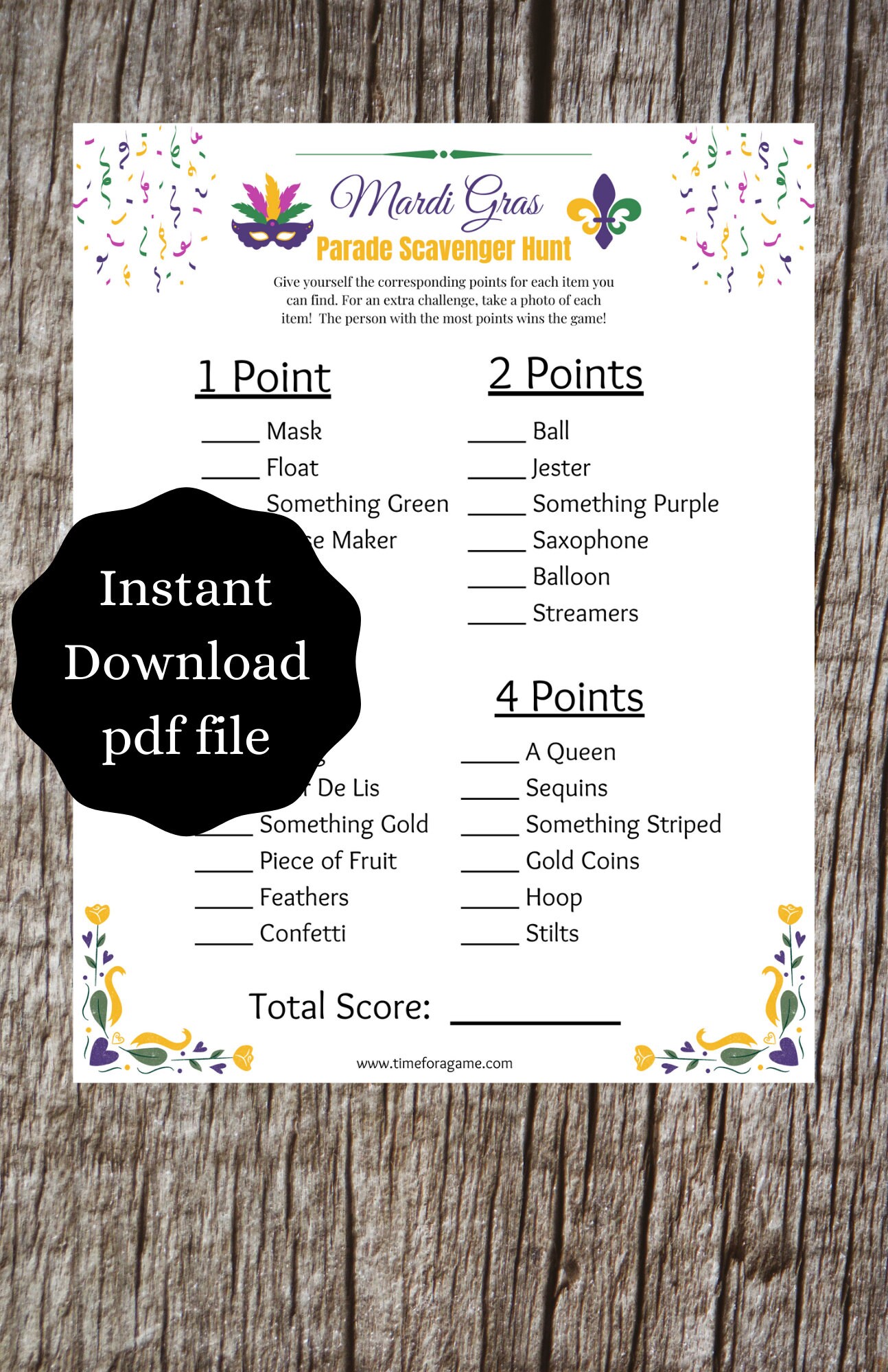 Mardi Gras 10 Printable Game Bundle Pack | Printable Mardi Gras Games ...