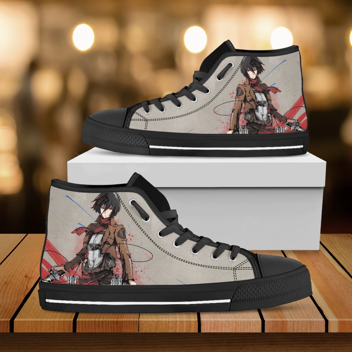 Attack On Titan Hightop Attack On Titan Canvas Shoes Custom | Etsy