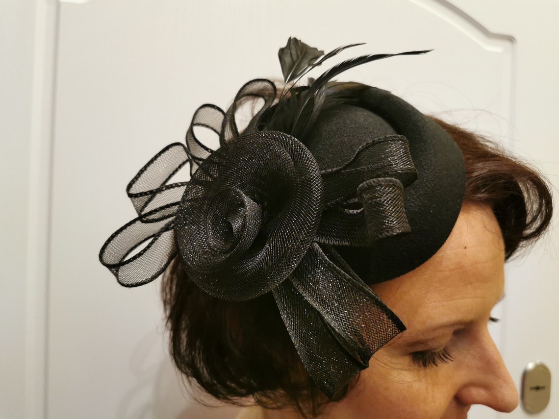 Classic Wedding Fascinator Cocktail Hat With Feathers Ladies - Etsy