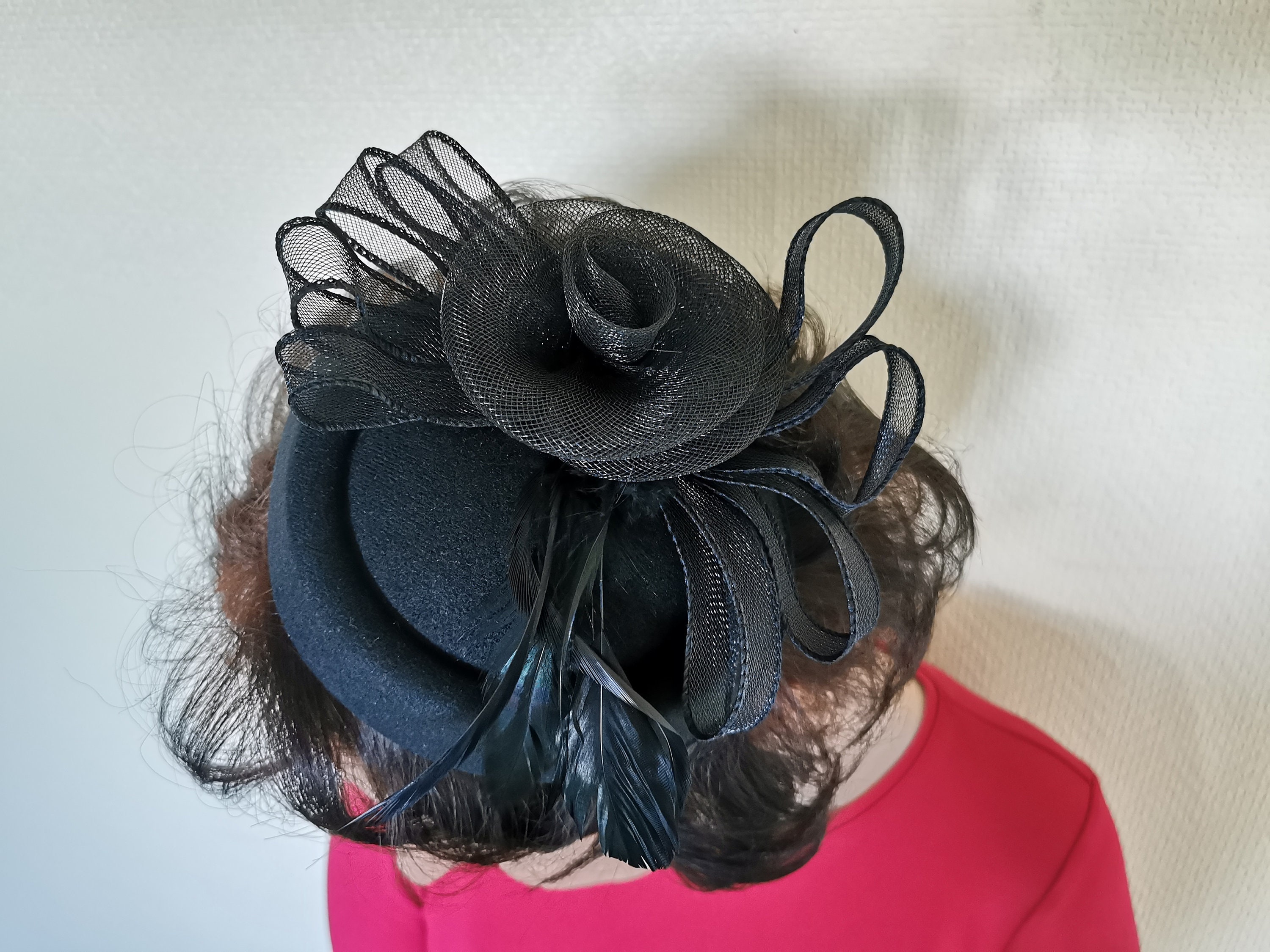 Classic Wedding Fascinator Cocktail Hat With Feathers Ladies - Etsy