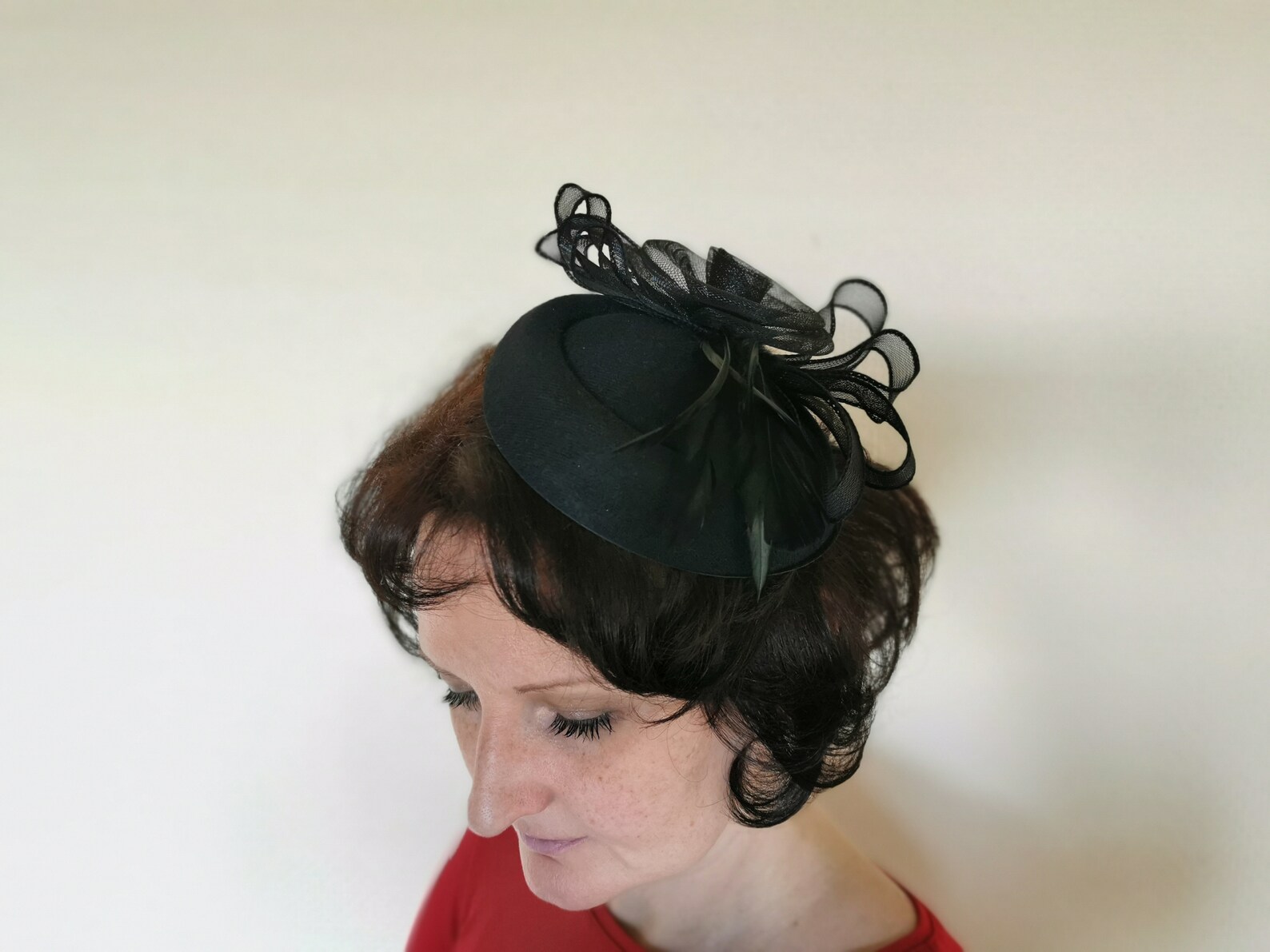 Classic Wedding Fascinator Cocktail Hat With Feathers Ladies - Etsy