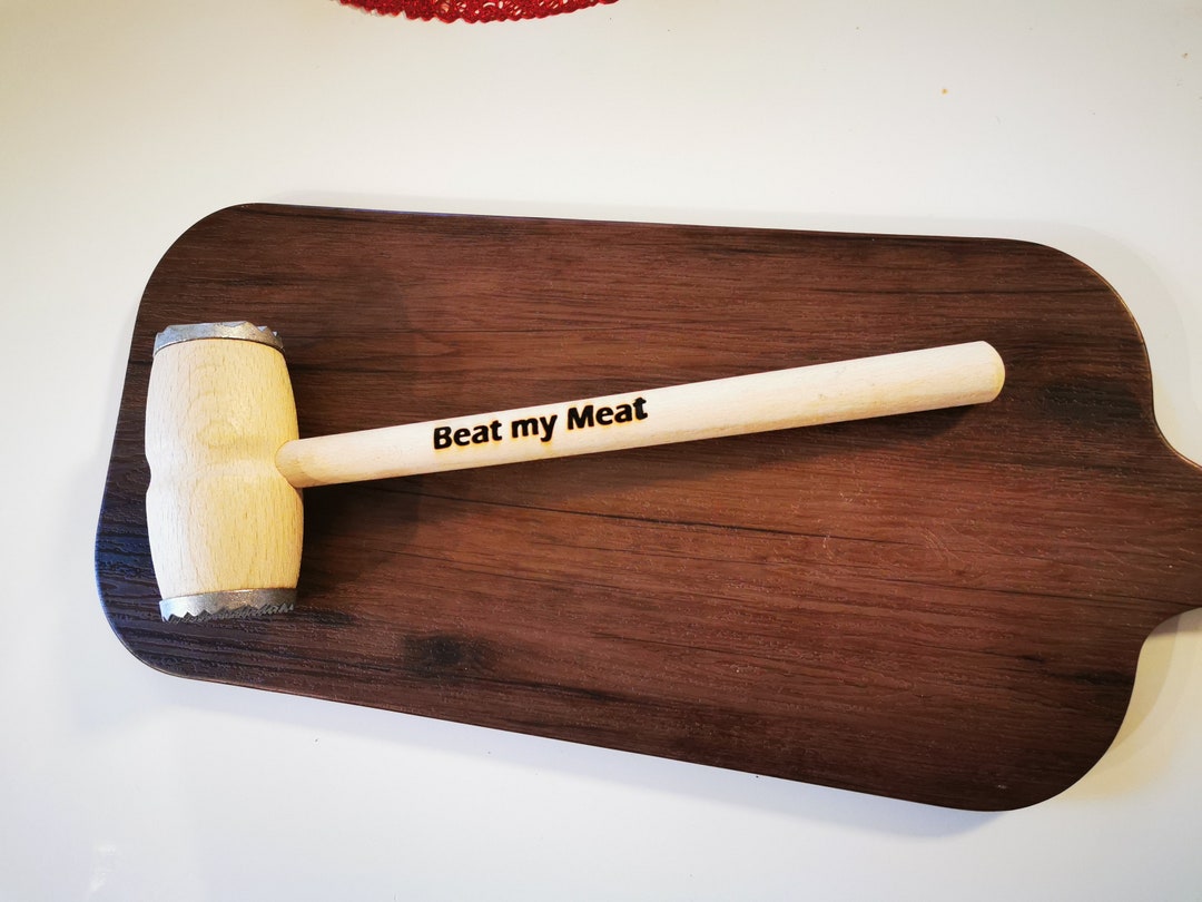 Personalised Meat Tenderizer Mallet - Wooden Meat Mallet - Grandad's ...