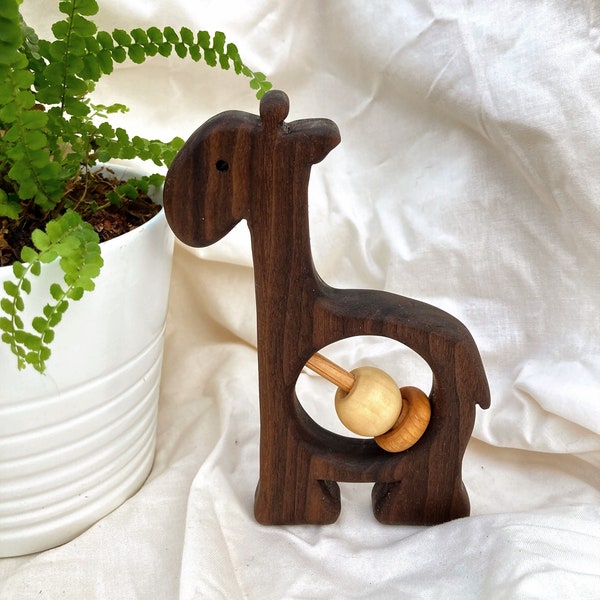 Wood Baby Rattle - Etsy