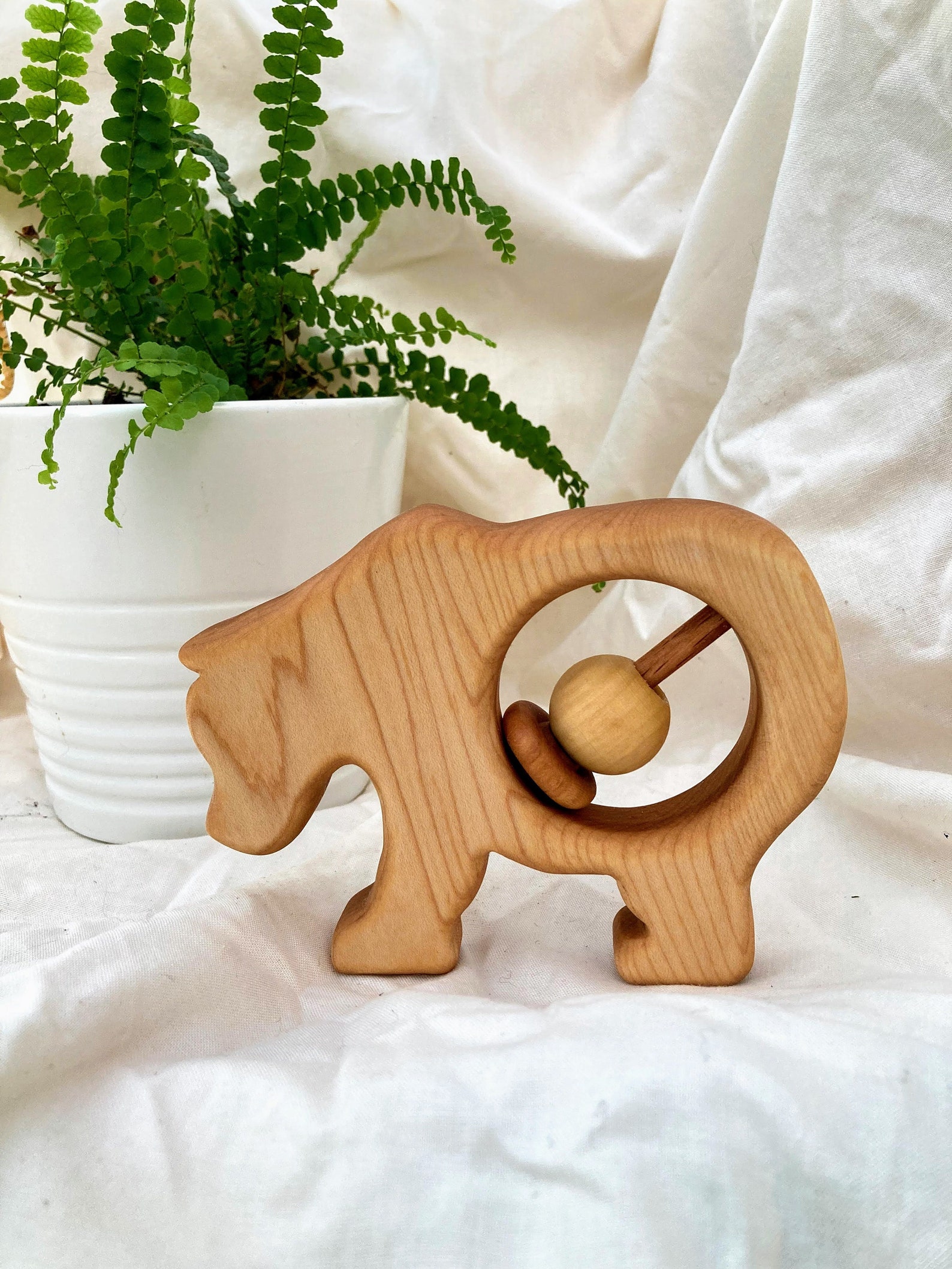 Baby Rattle Bear, Grizzly, Wood Rattle - Meets CPSC Requirements - Etsy