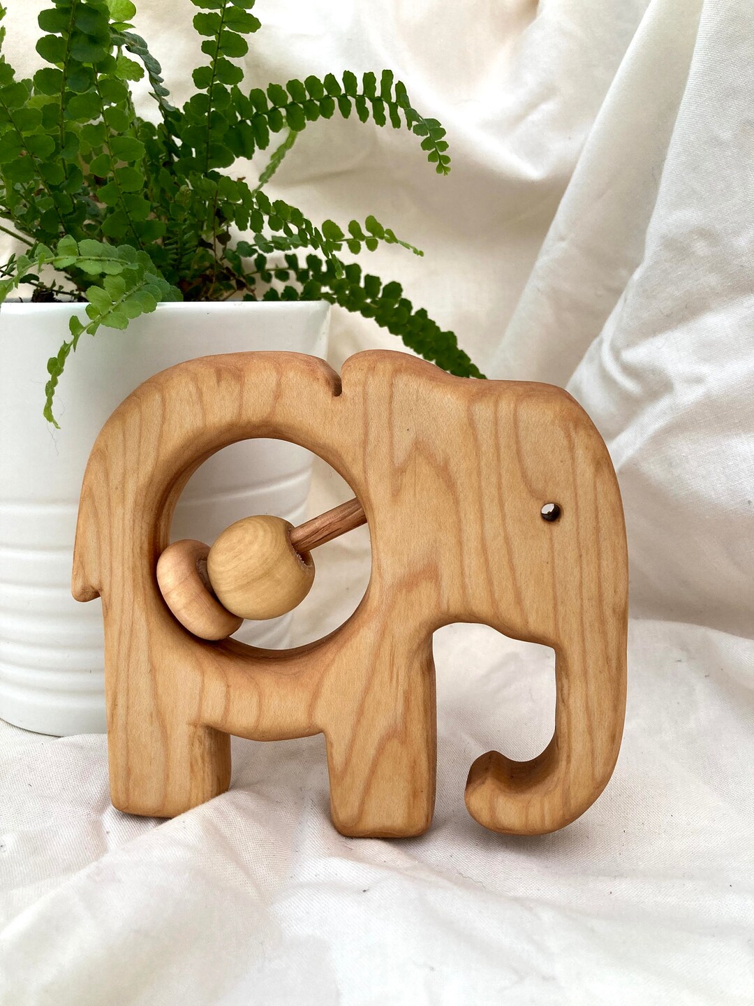 Baby Rattle Elephant, Wood Rattle - Meets CPSC Requirements - Etsy