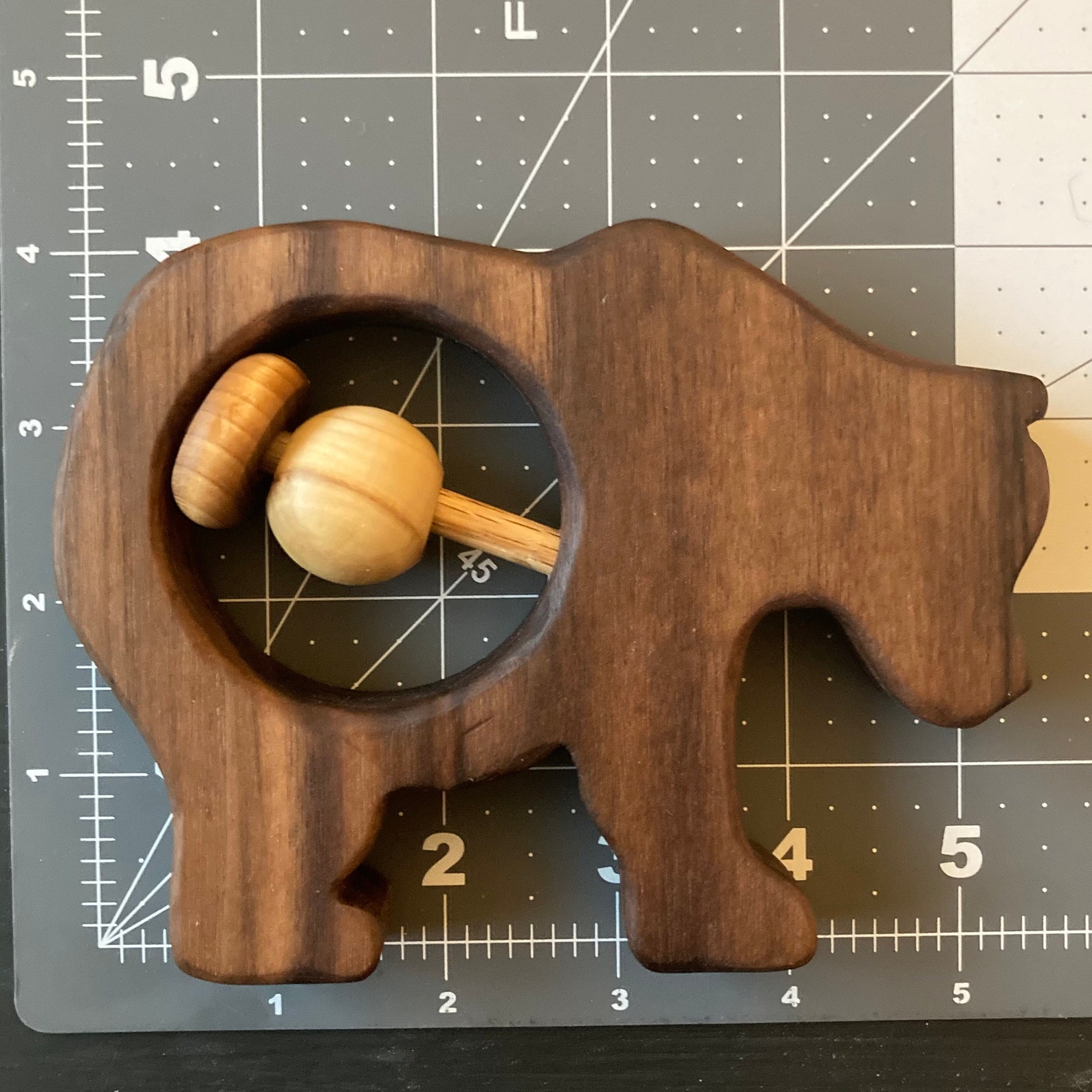 Baby Rattle Bear Grizzly Wood Rattle Meets CPSC - Etsy