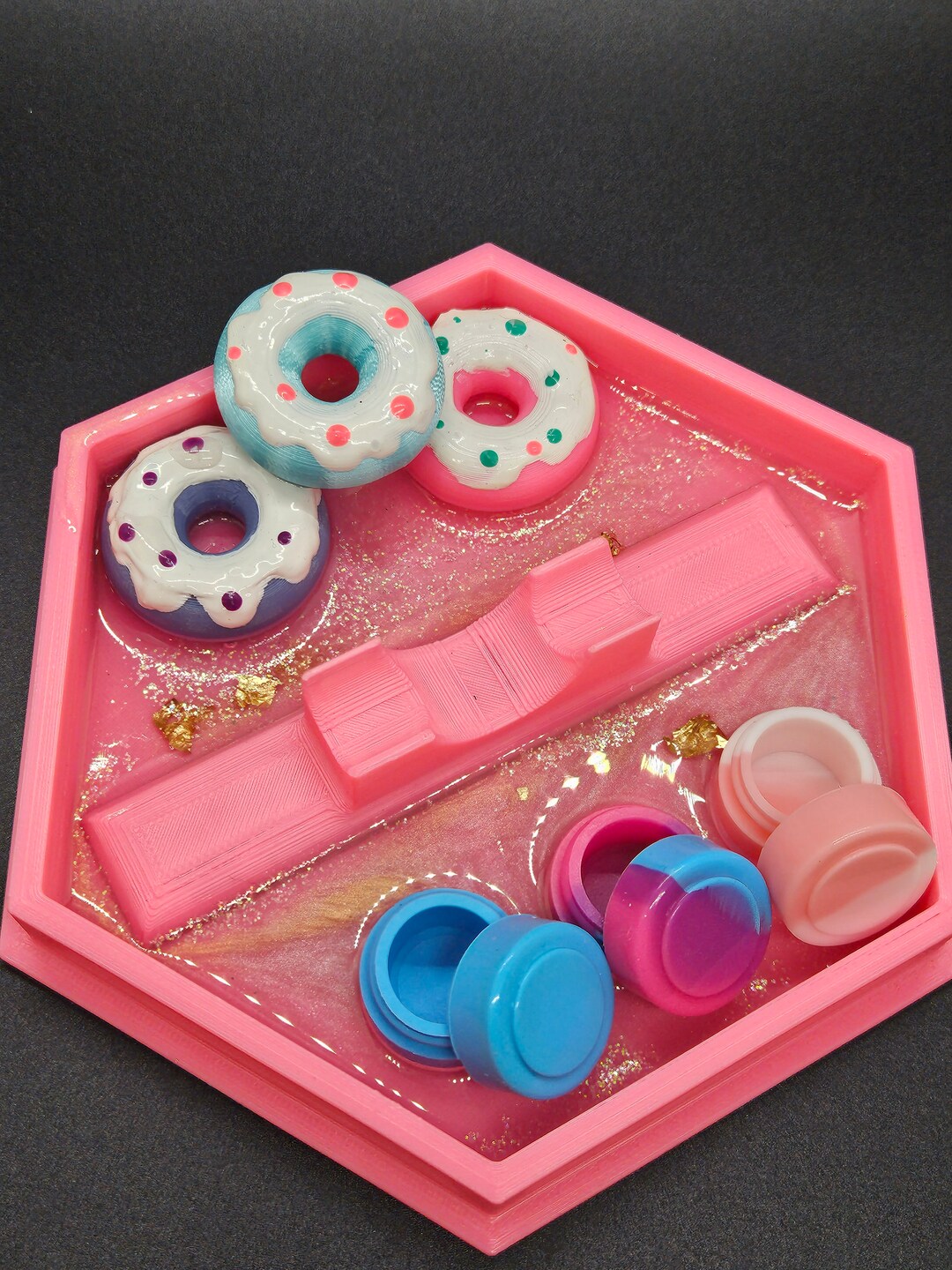 Donut Dab Tray Dab Set Comes W/ Dab Tool Holder & 3 Dab - Etsy
