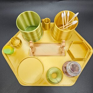 16-pc Metallic Color Dab Station Set Dab Tray W/ Terp Pearl Jar, Qtip ...