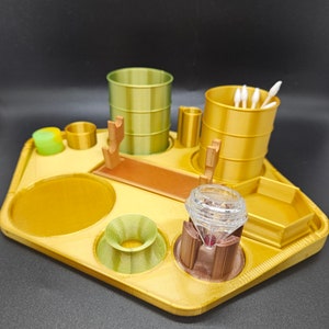 16-pc Metallic Color Dab Station Set Dab Tray W/ Terp Pearl Jar, Qtip ...