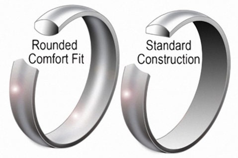 Custom Personalized Engraved 8MM Tungsten Carbide Offset - Etsy