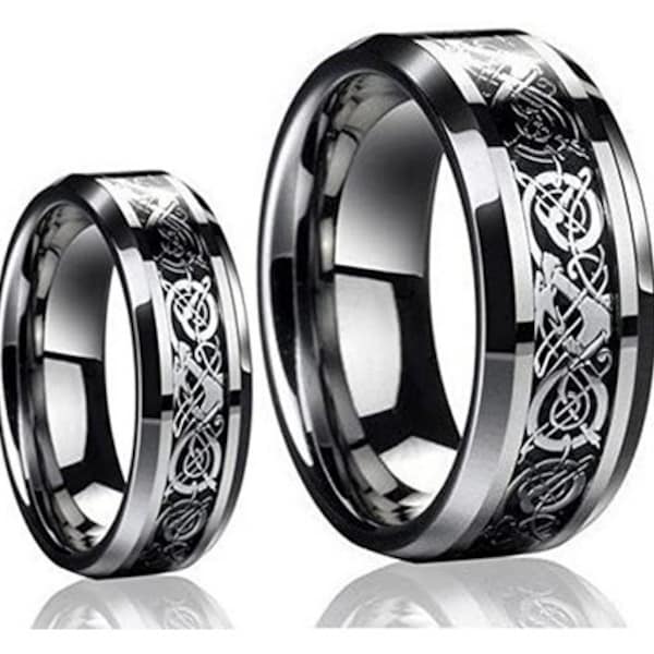 Dragon Wedding Ring Set - Etsy
