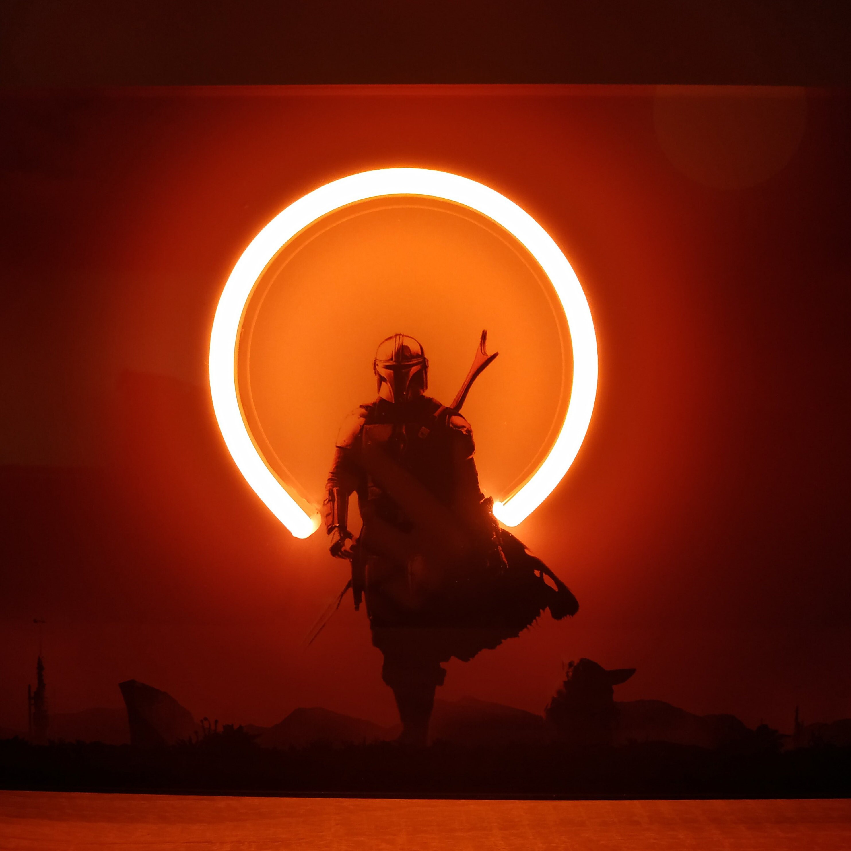 The Mandalorian LED Flex Neon Sign Art Print, Star Wars, Wall ...