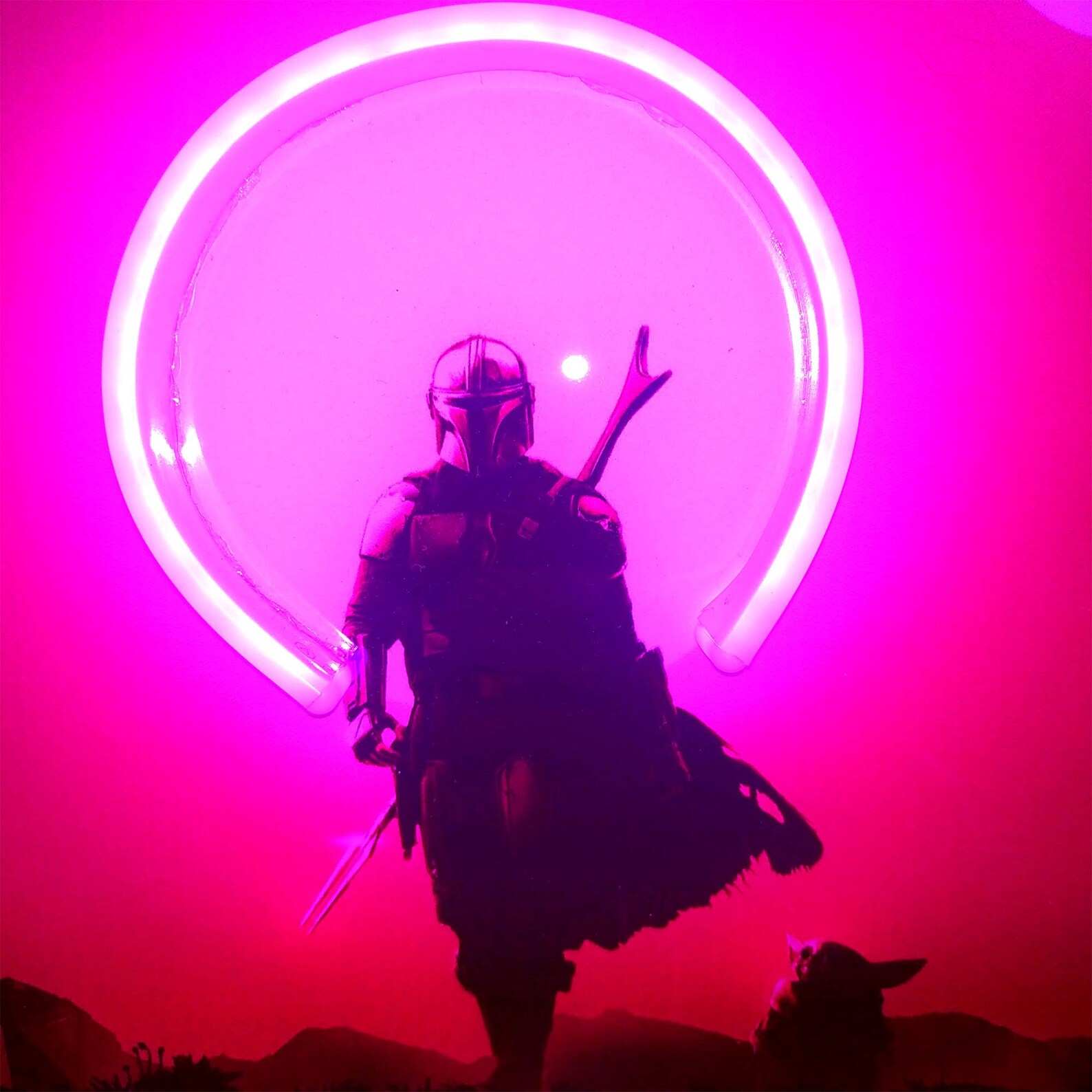 The Mandalorian LED Flex Neon Sign Art Print, Star Wars, Wall ...