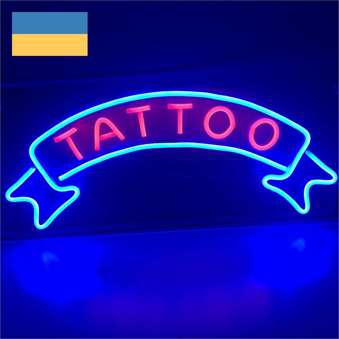 TATTOO LED Flex Neon Sign, Custom Wall Decoration, Available in 12 ...