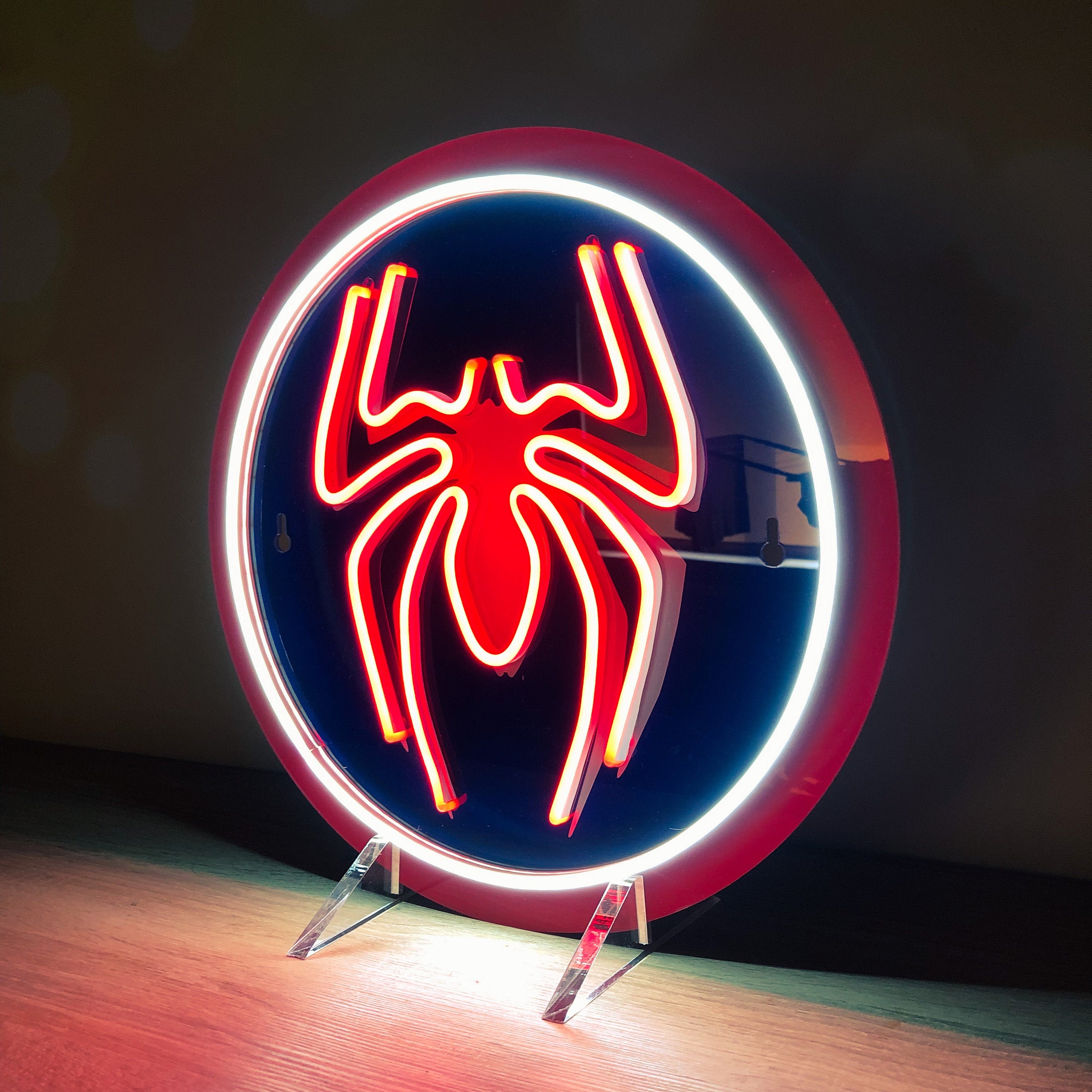 Spider-man LED Neon Sign, Peter Parker, Art Print, Marvel, Avengers ...