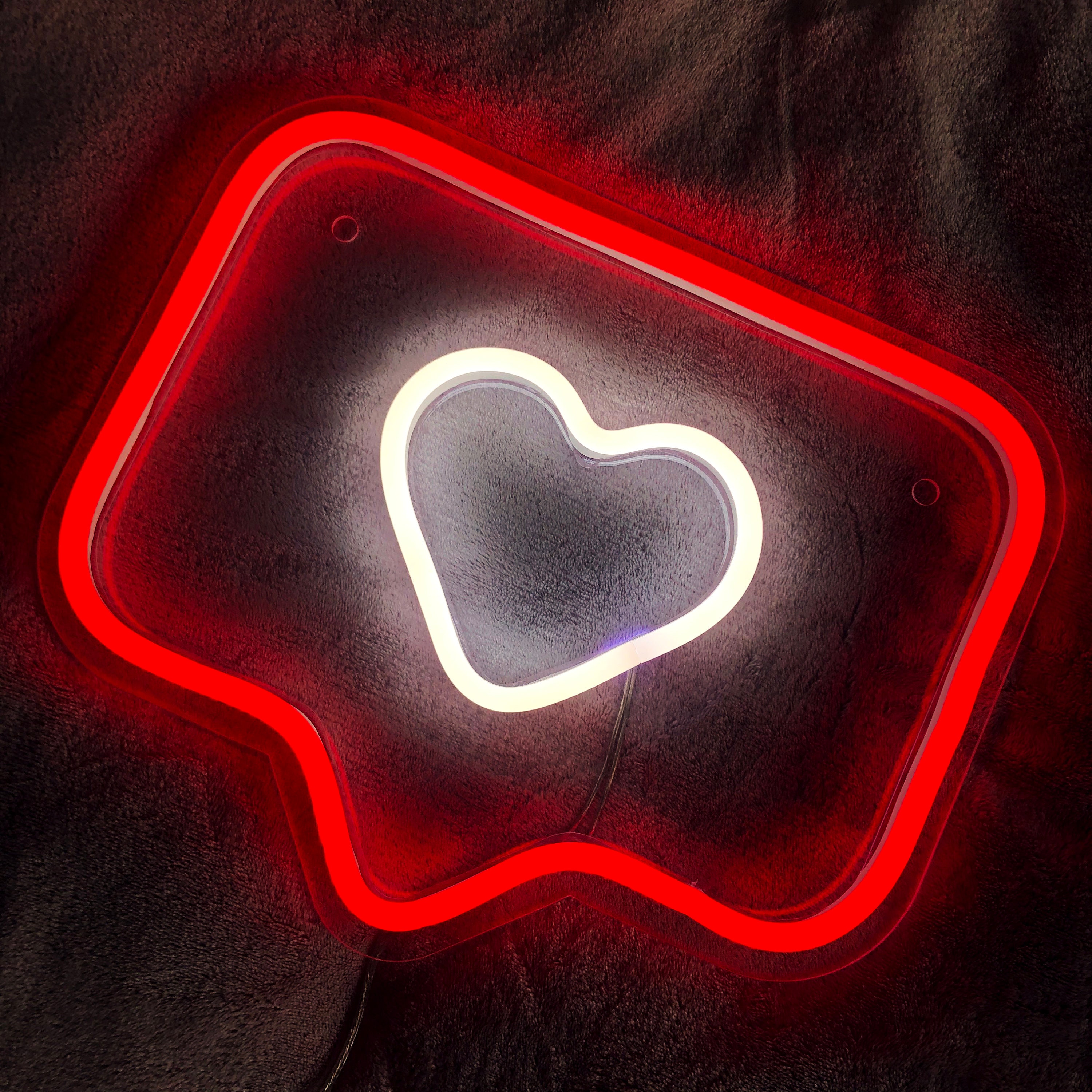 Instagram Neon Like LED Sign, Red & White, Handmade Wall Decoration ...