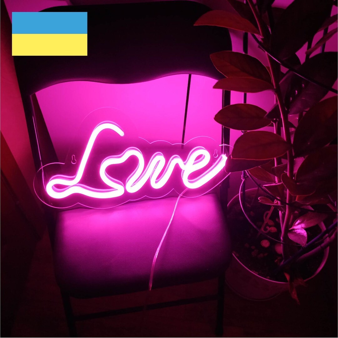 Love LED Neon Light Sign, LED Neon Custom Gift, Wall Decoration Flex ...