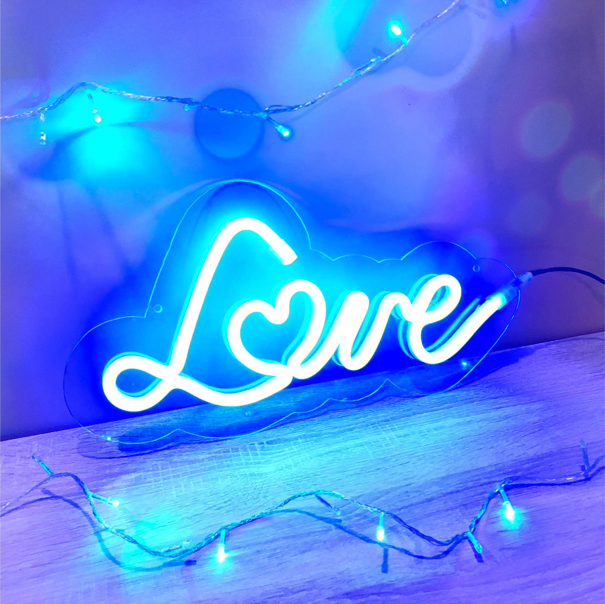 Love LED Neon Light Sign, LED Neon Custom Gift, Wall Decoration Flex ...