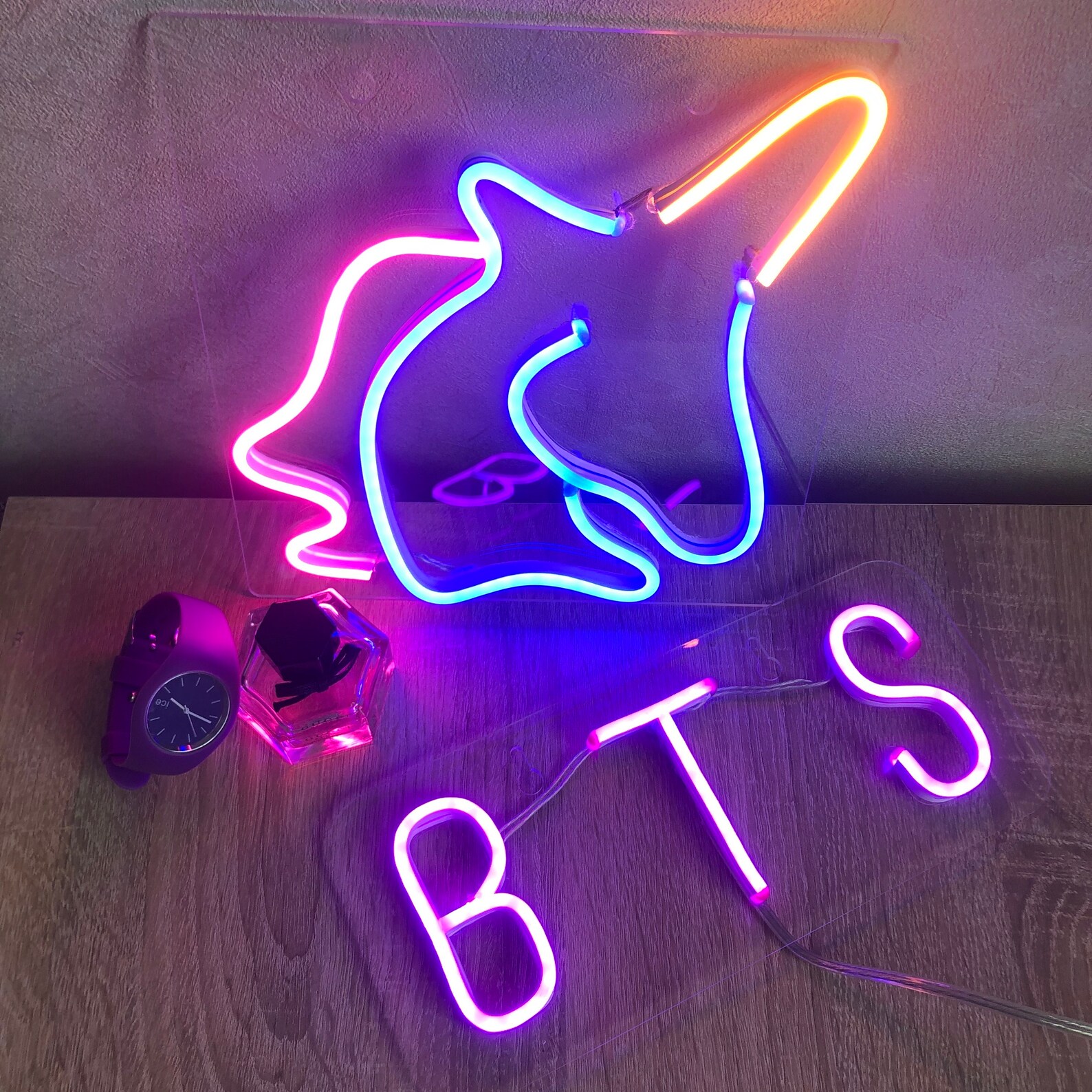 BTS LED Flex Neon Sign Art Print, Decorazione murale personalizzata ...