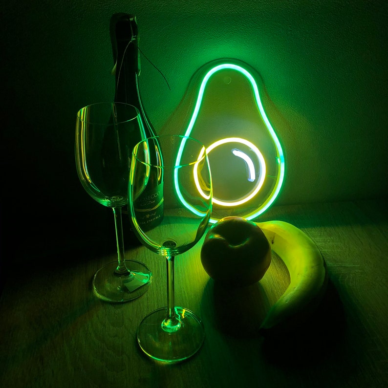 Avocado LED Neon Sign Art Print, Night Light, Custom Wall Decoration ...