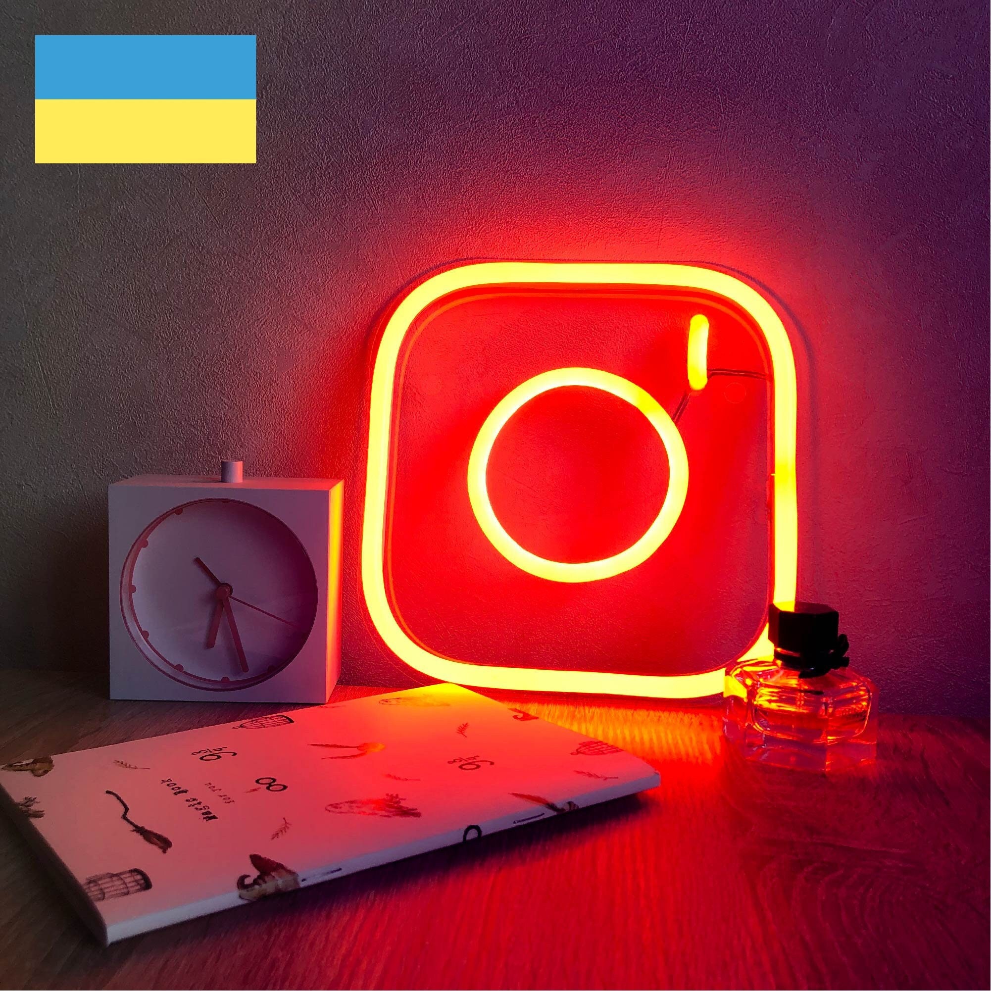 Wall Hangings Wall Décor Instagram logo LED Neon Sign Custom sign ...