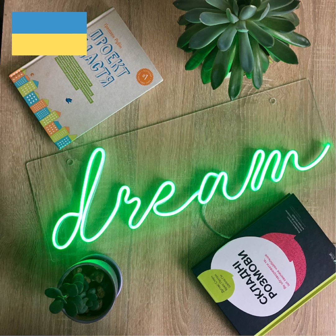 Dream LED Neon Sign, Custom Wall Decoration, Available in 12 Colors ...