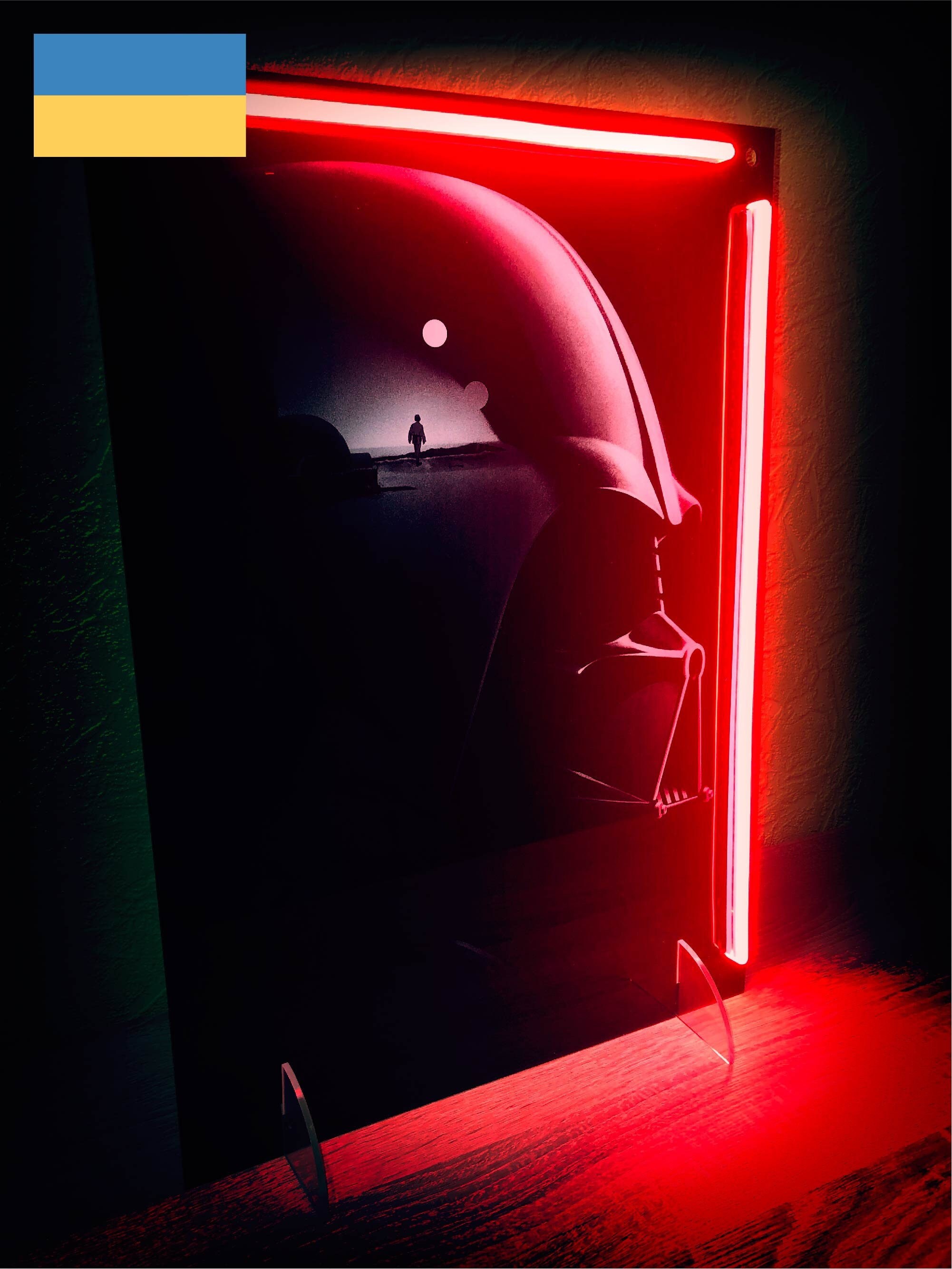Darth Vader Star Wars LED Flex Neon Sign Art Print, Custom Wall ...