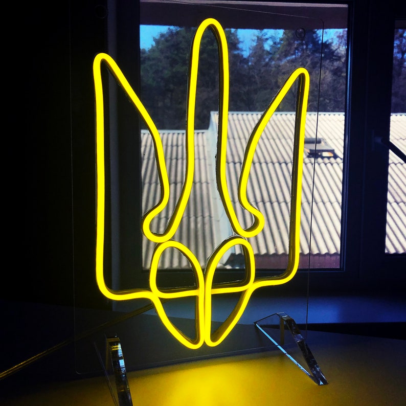 Trident, Emblem of Ukraine, Coat of Arms, LED Flex Neon Sign, Custom ...