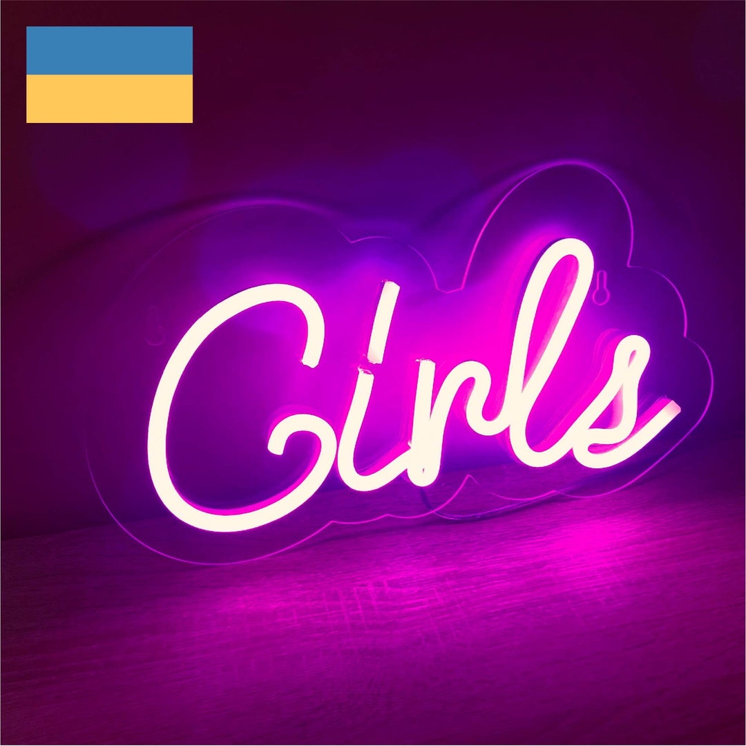 Girls LED Neon Sign, Custom Wall Decoration Neon, Available in 12 ...