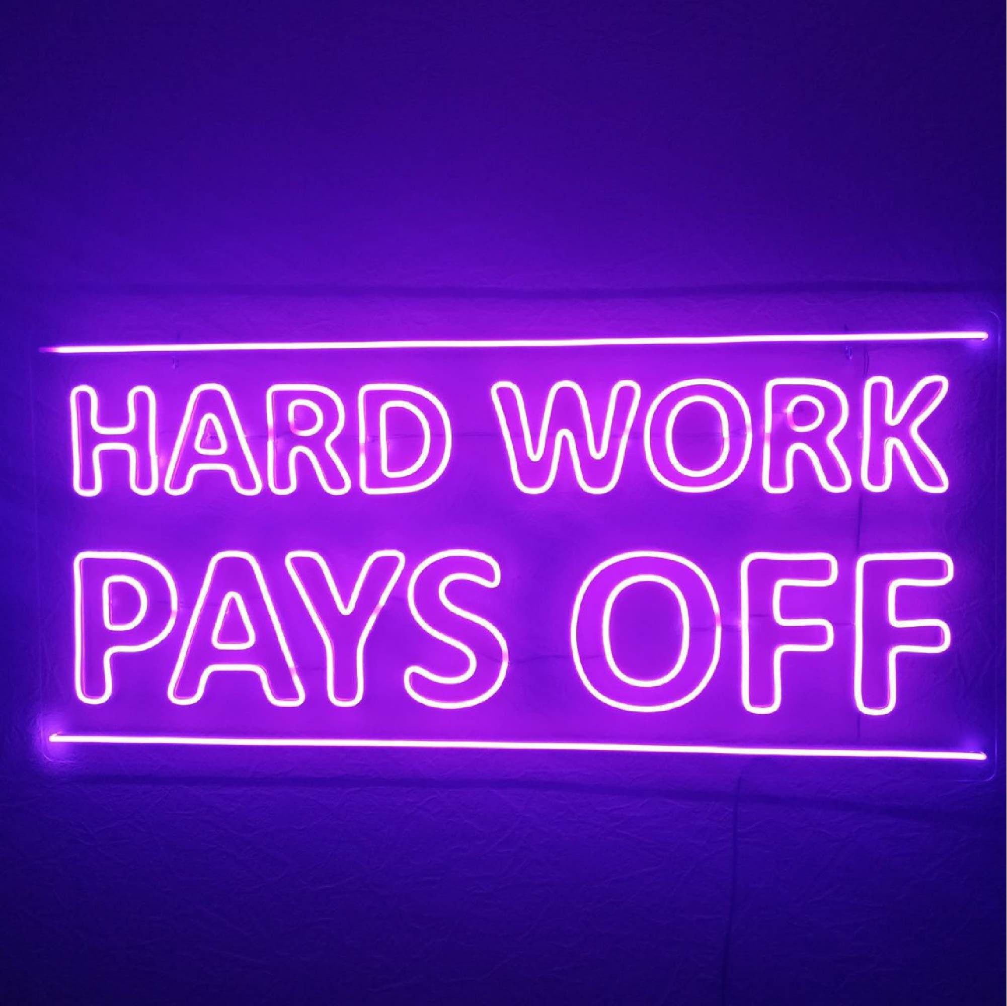 Hard Work Pays off LED Neon Sign Custom Wall Decoration - Etsy UK
