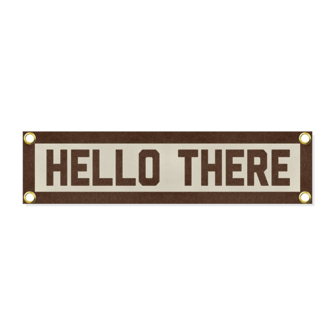 Hello There - Obi Wan Hand-stitched Felt Banner - Etsy