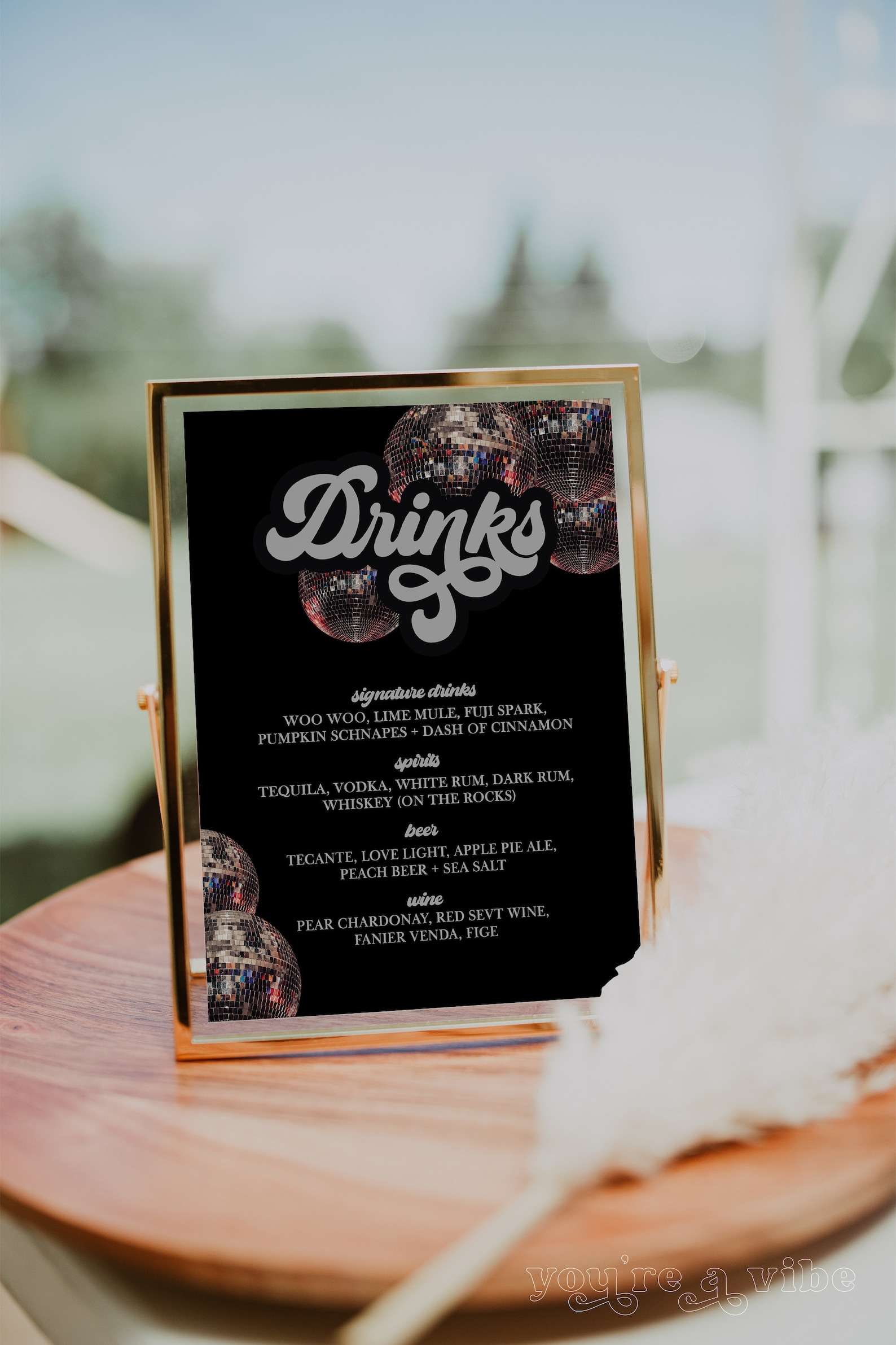 Disco Birthday Drink Menu 70s Disco Party Menu 1970s Groovy - Etsy