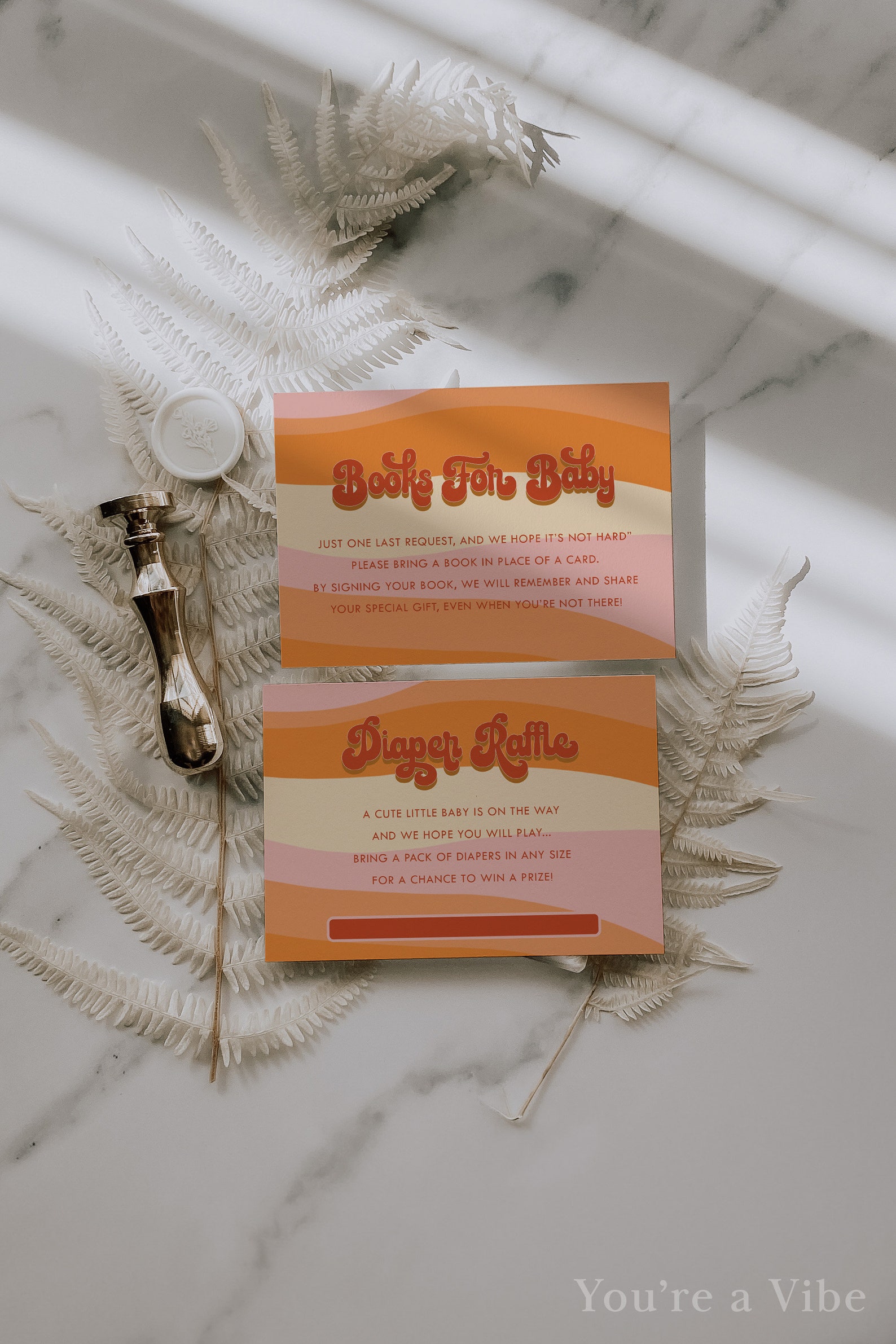 70's Retro Baby Shower Invitation, Groovy Retro Baby Shower Suite ...
