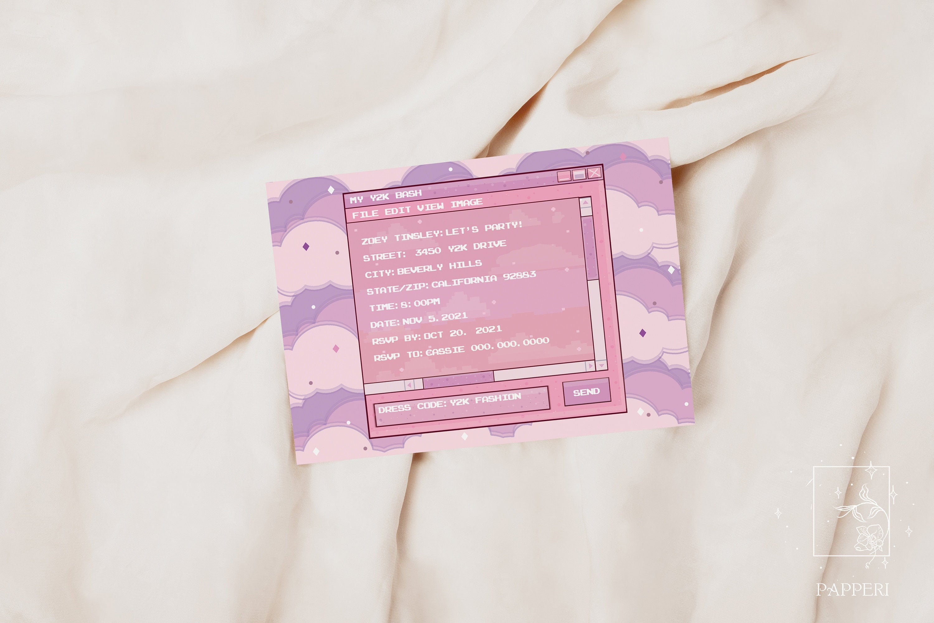 Y2K Party Invitation Y2K Birthday Invitation Y2K Chat Box - Etsy Australia