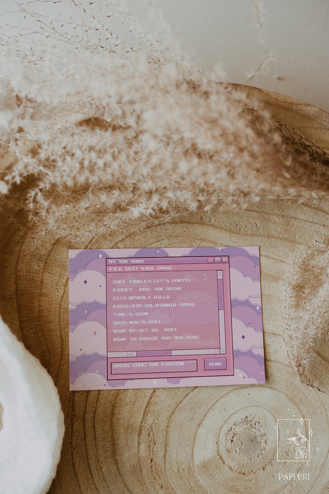 Y2K Party Invitation, Chat Box Design (JPG/PDF) - Etsy