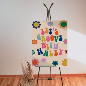 Groovy Flower Birthday Welcome Sign, Groovy Flower Baby Shower, Hippie ...