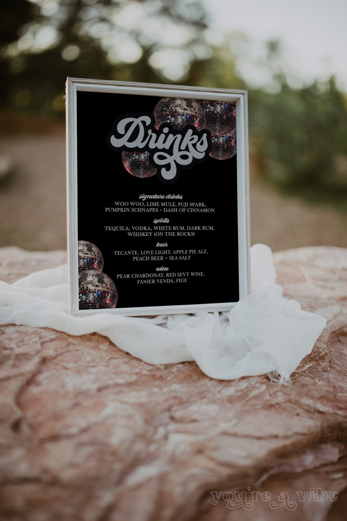 Disco Birthday Drink Menu 70s Disco Party Menu 1970s Groovy - Etsy