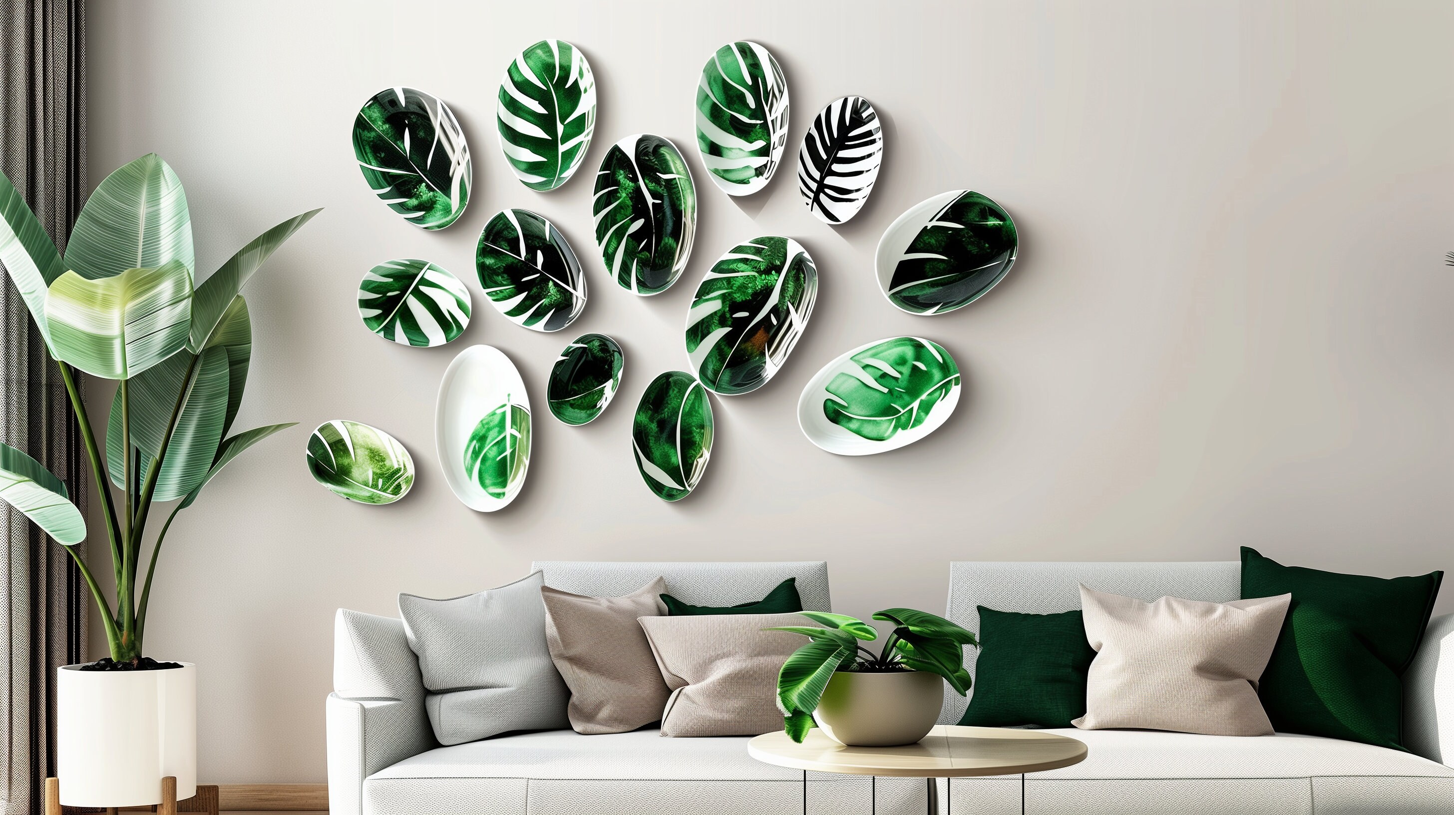Bespoke Botanical Wall Art Installation Hand-painted Botanical Design ...
