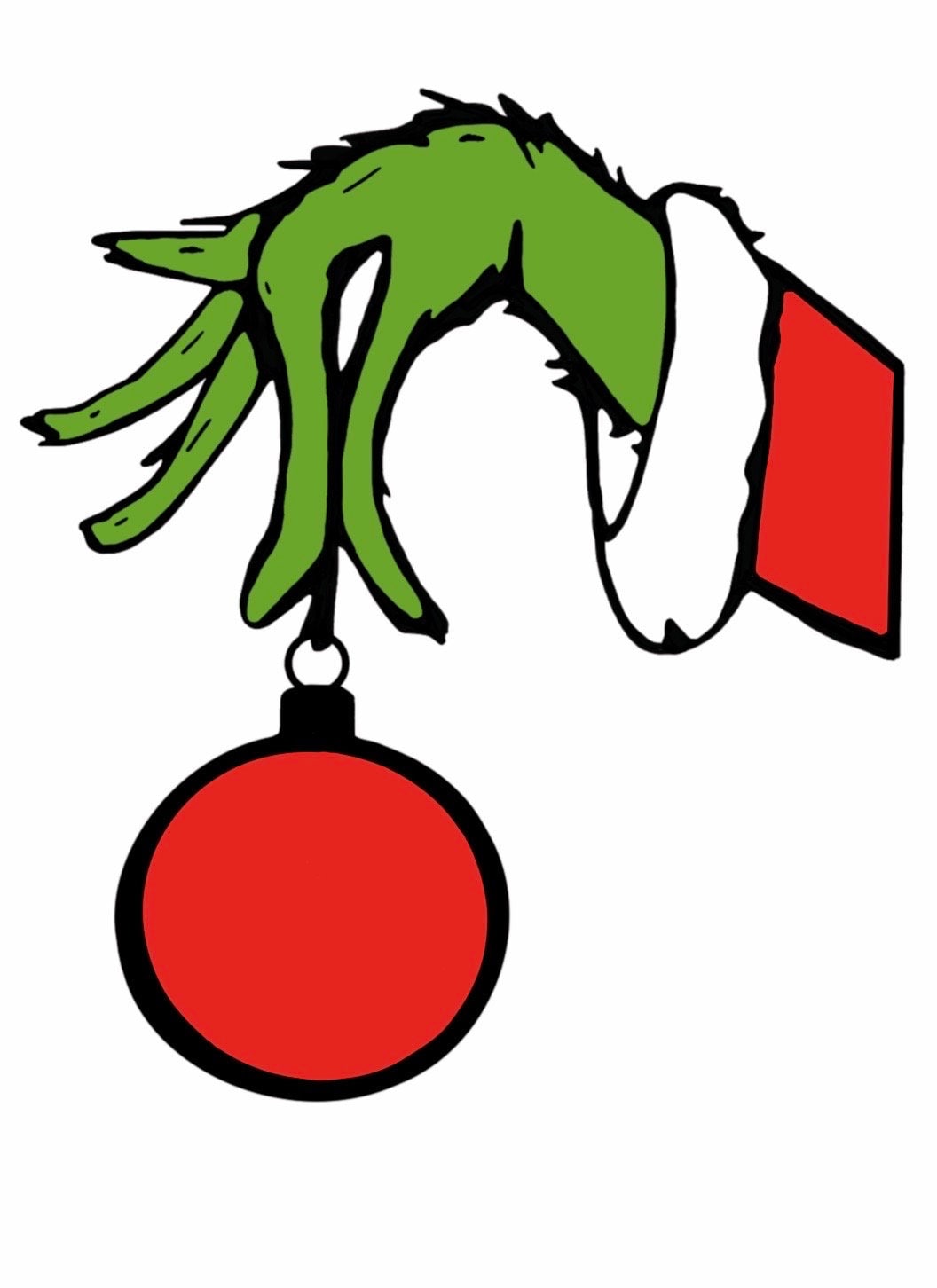 Grinch Hand Holding an Ornament Sublimation Design - Etsy
