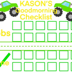 Goodmorning Checklist for Kids - Etsy