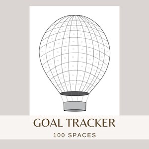 Hot-air Balloon Goal Tracker PDF Download / Savings Challenge Printable ...