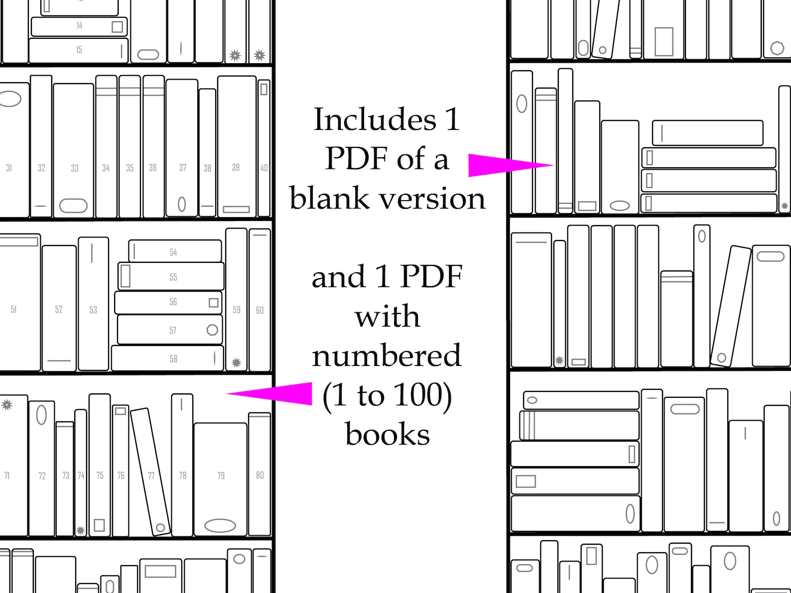 Bookshelf Goal Tracker: 100 Books Reading Challenge (PDF Download) - Etsy