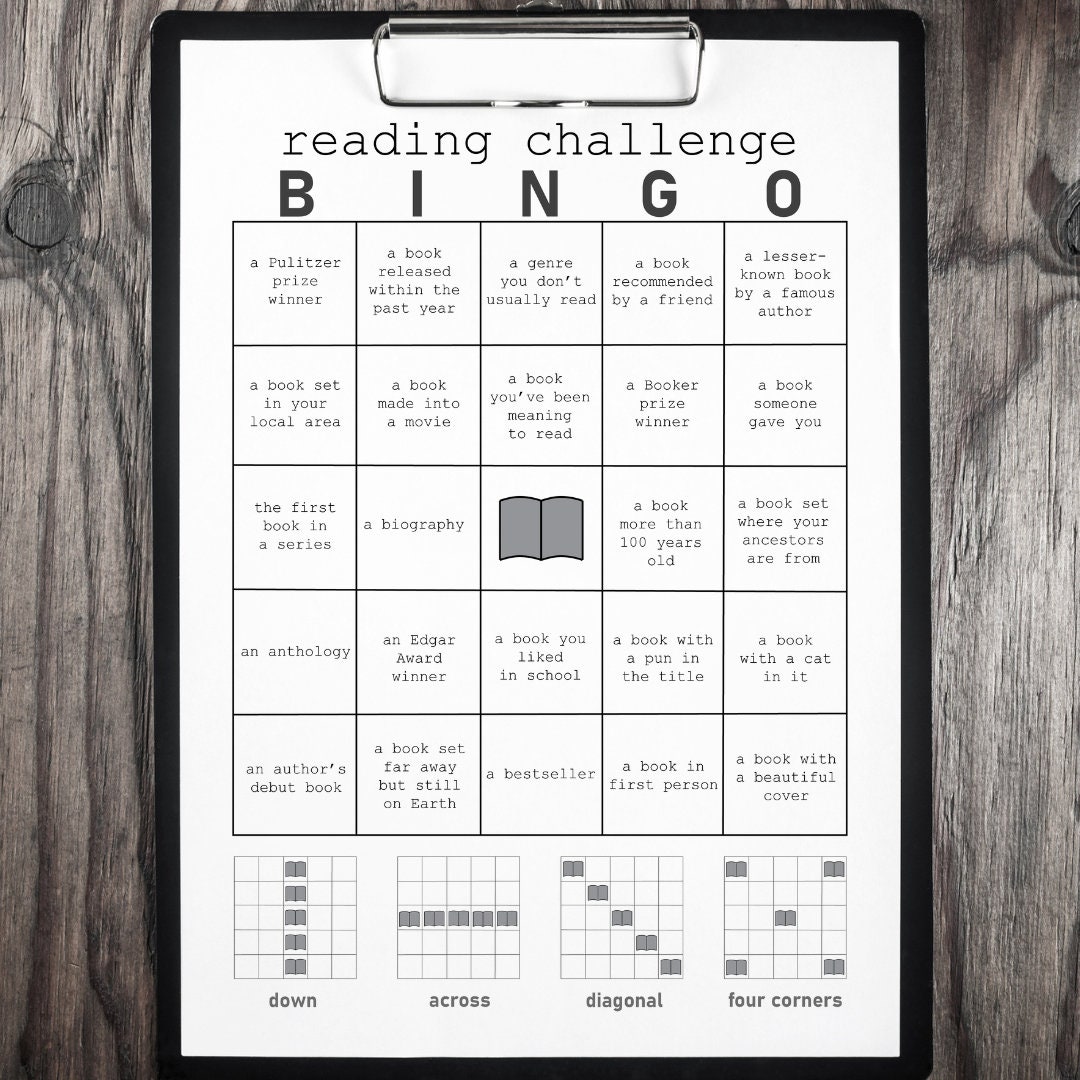 Book Bingo Reading Challenge / Printable Readable Challenge PDF / Book ...