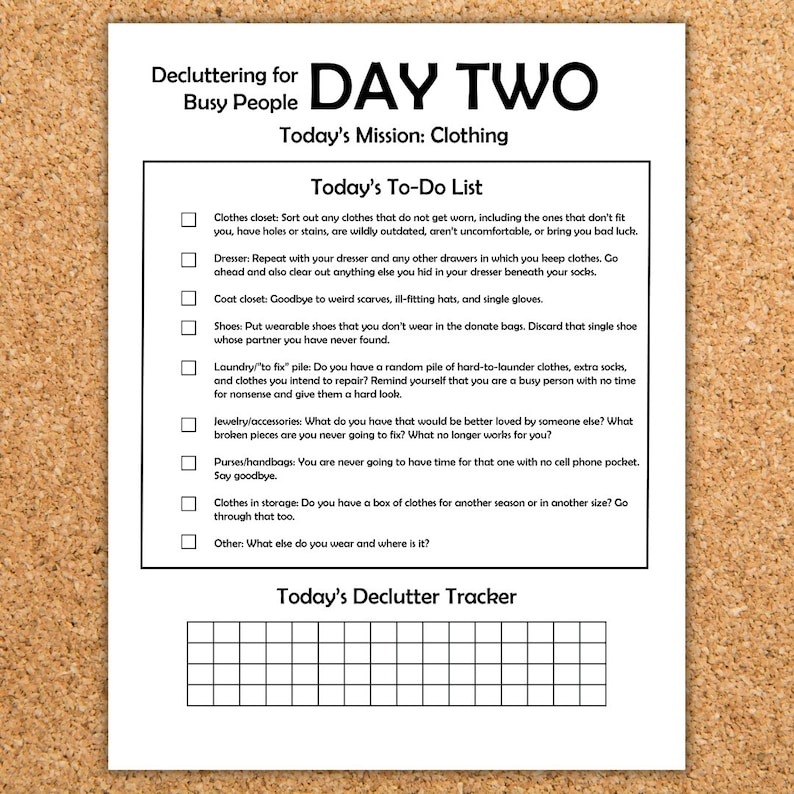Decluttering for Busy People Downloadable PDF / Decluttering Planner ...