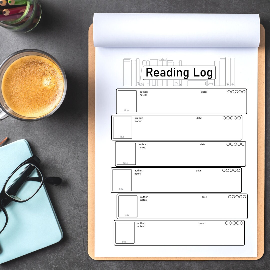 Printable Book Tracker: Reading Log With Rating System (digital ...
