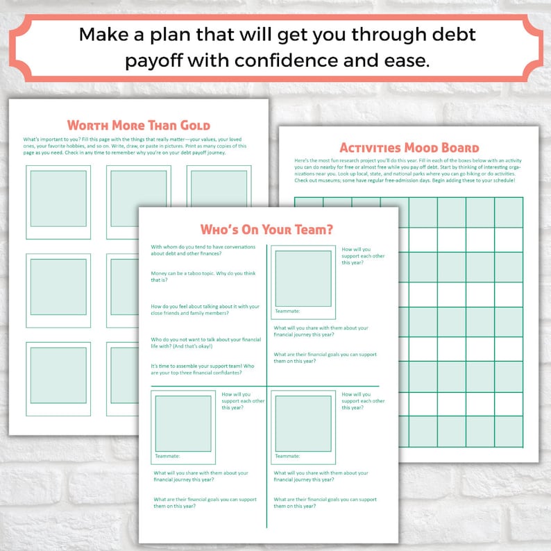 Ultimate Debt Payoff Journal / Printable Debt Trackers Instant Download ...