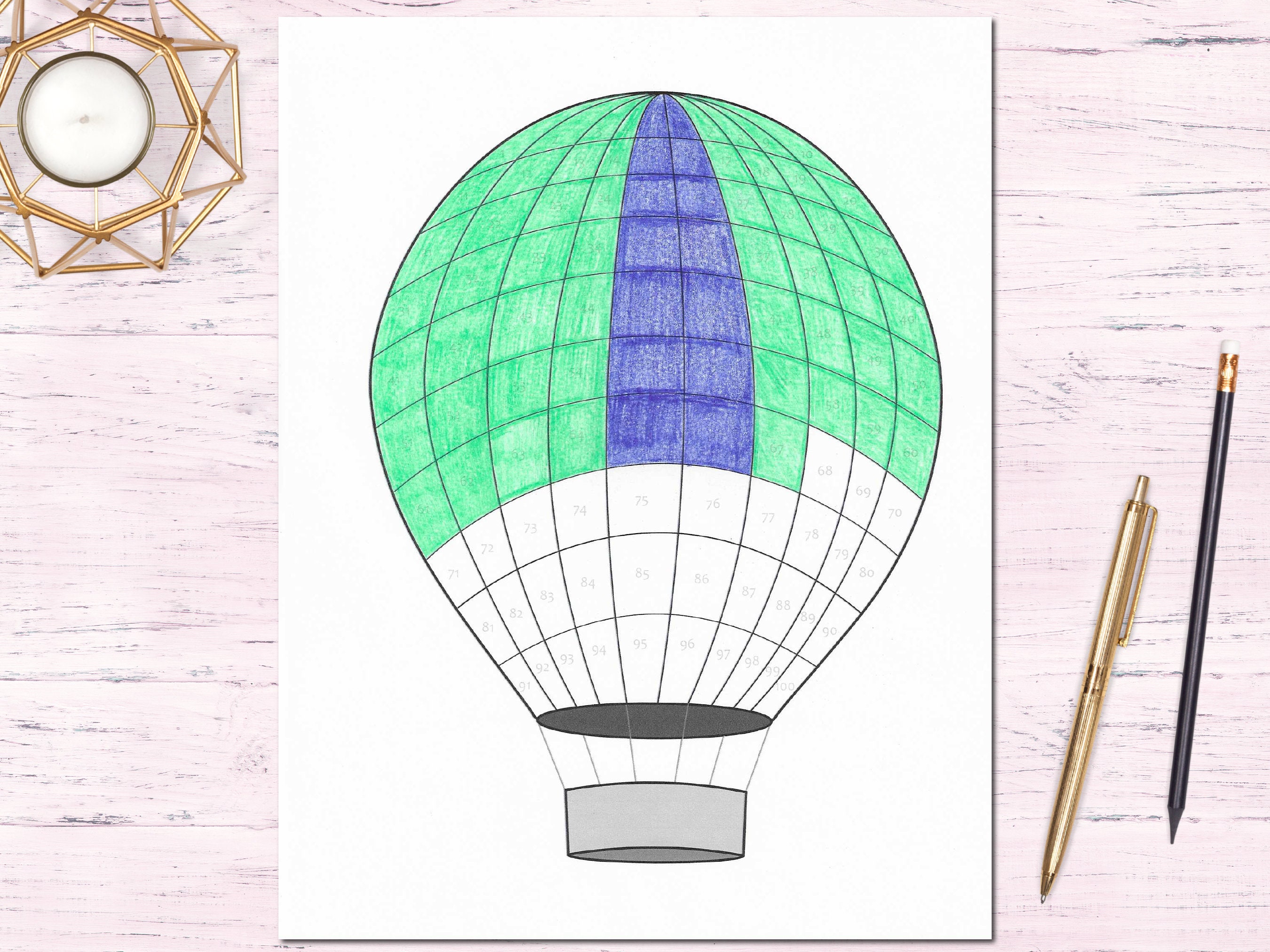 Hot-air Balloon Goal Tracker PDF Download / Savings Challenge Printable ...